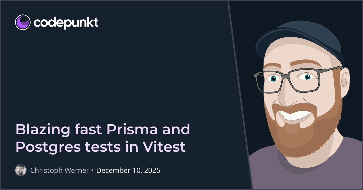 Blazing fast Prisma and Postgres tests in Vitest | Codepunkt